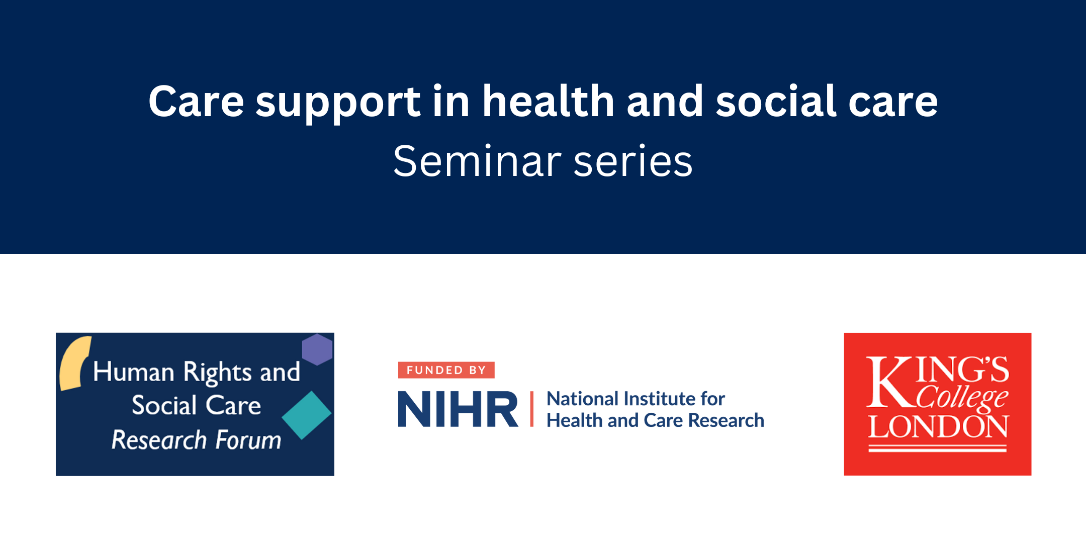The right to a care supporter seminar series – Human Rights and Social ...